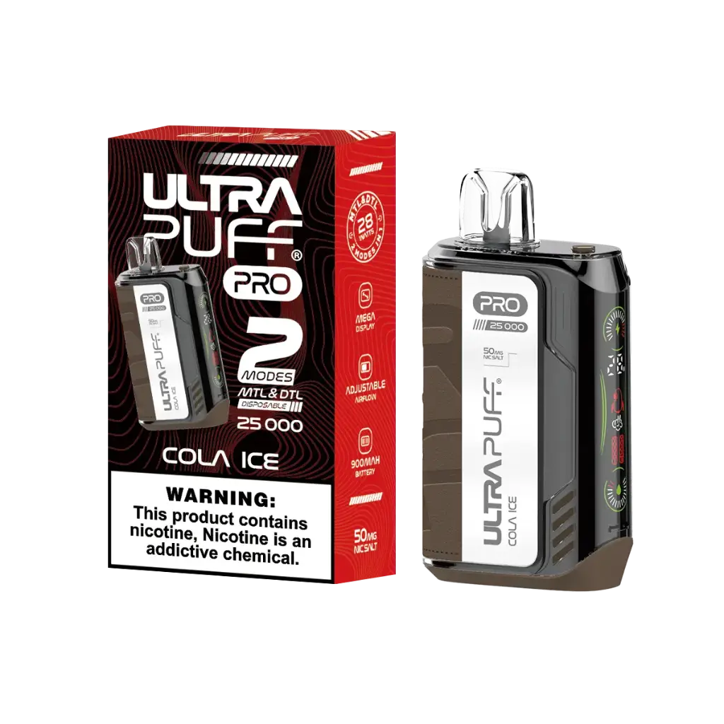 Cola Ice - ULTRA PUFF PRO 25k Puff Disposable 5% | VAPEOLOGY