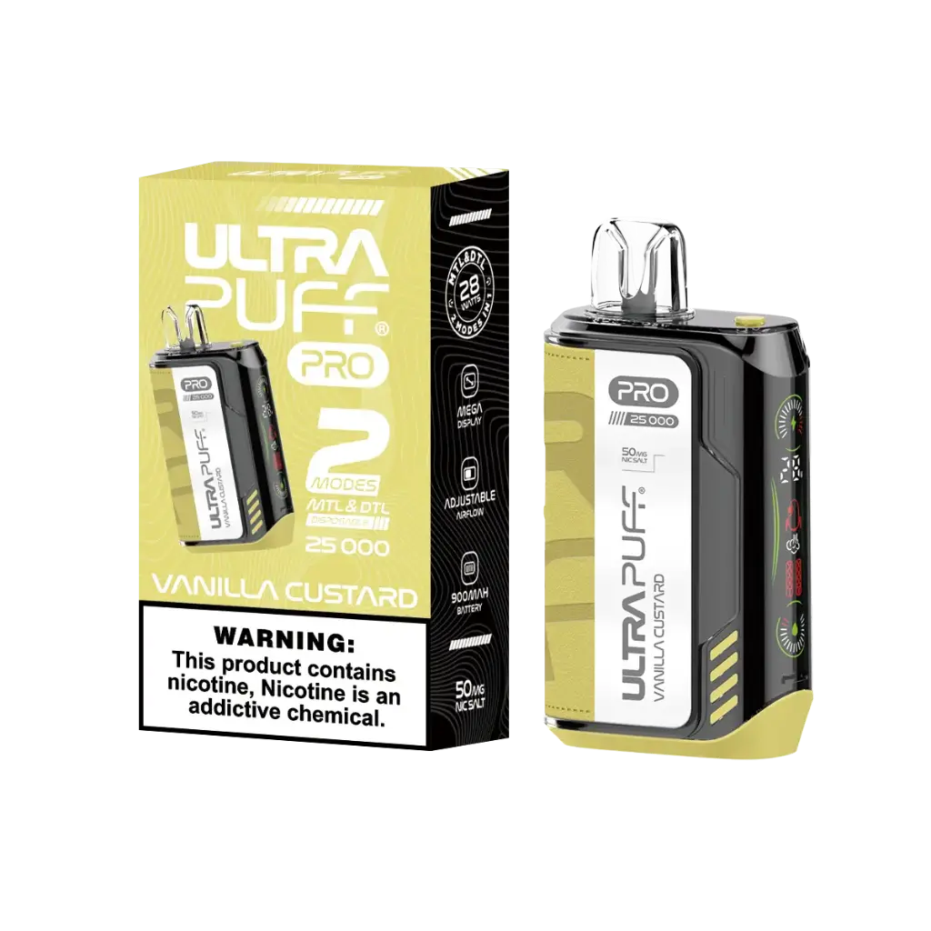 Vanilla Custard - ULTRA PUFF PRO 25K Puff Disposable 5% | VAPEOLOGY